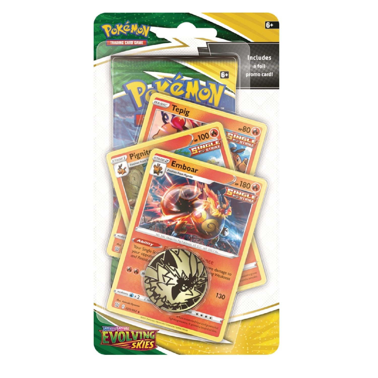 Evolving Skies Checklane Blister Emboar - Pokemon TCG