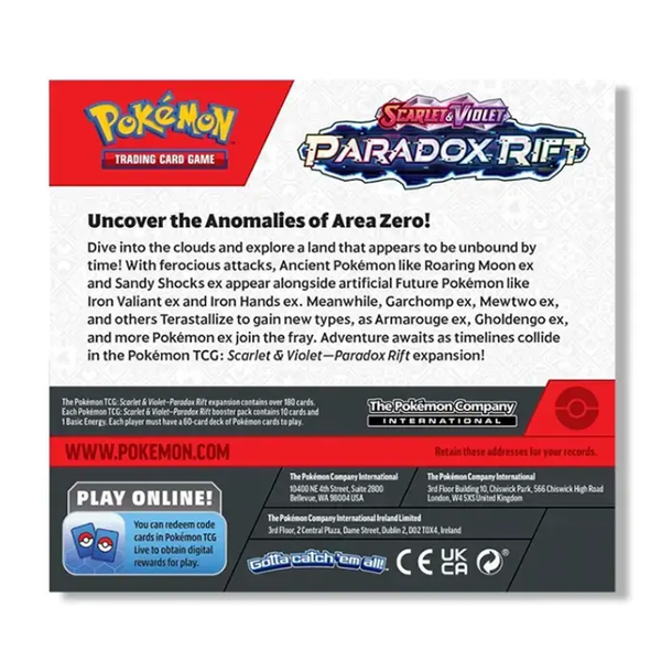 Buy Pokemon TCG Paradox Rift Booster Box | 36 Packs of Power – OBSIDIA TCG