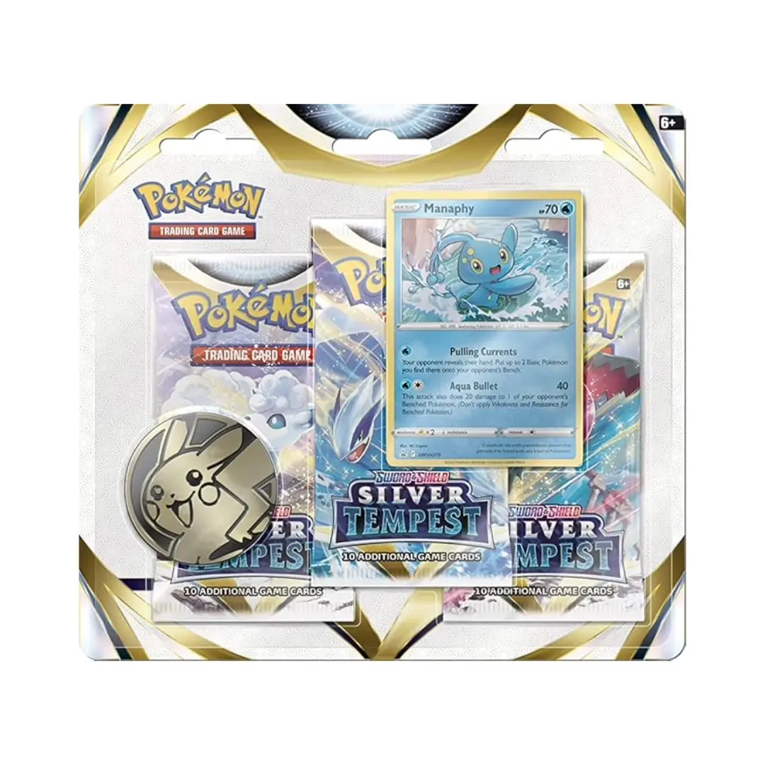 Pokemon TCG Silver Tempest 3-Pack Blister - Manaphy – OBSIDIA TCG