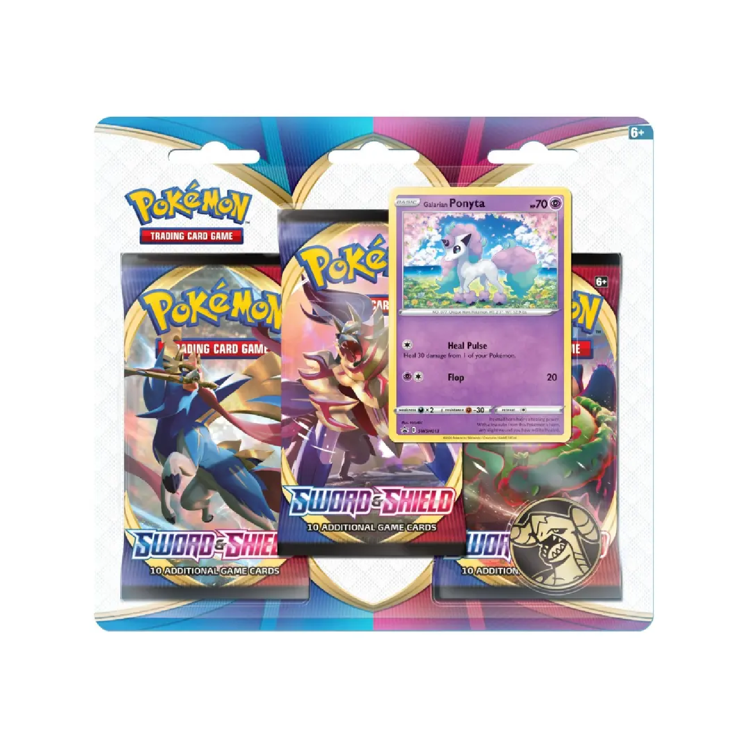 Buy Sword & Shield Base 3 Pack Blister Galarian Ponyta – OBSIDIA TCG